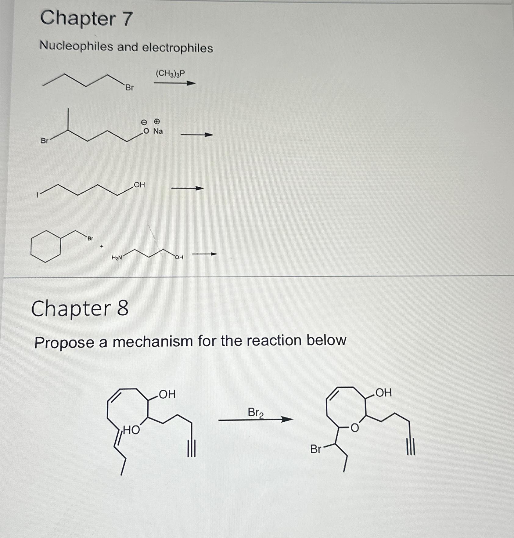 Solved Propose the mechanisms for these reactions | Chegg.com