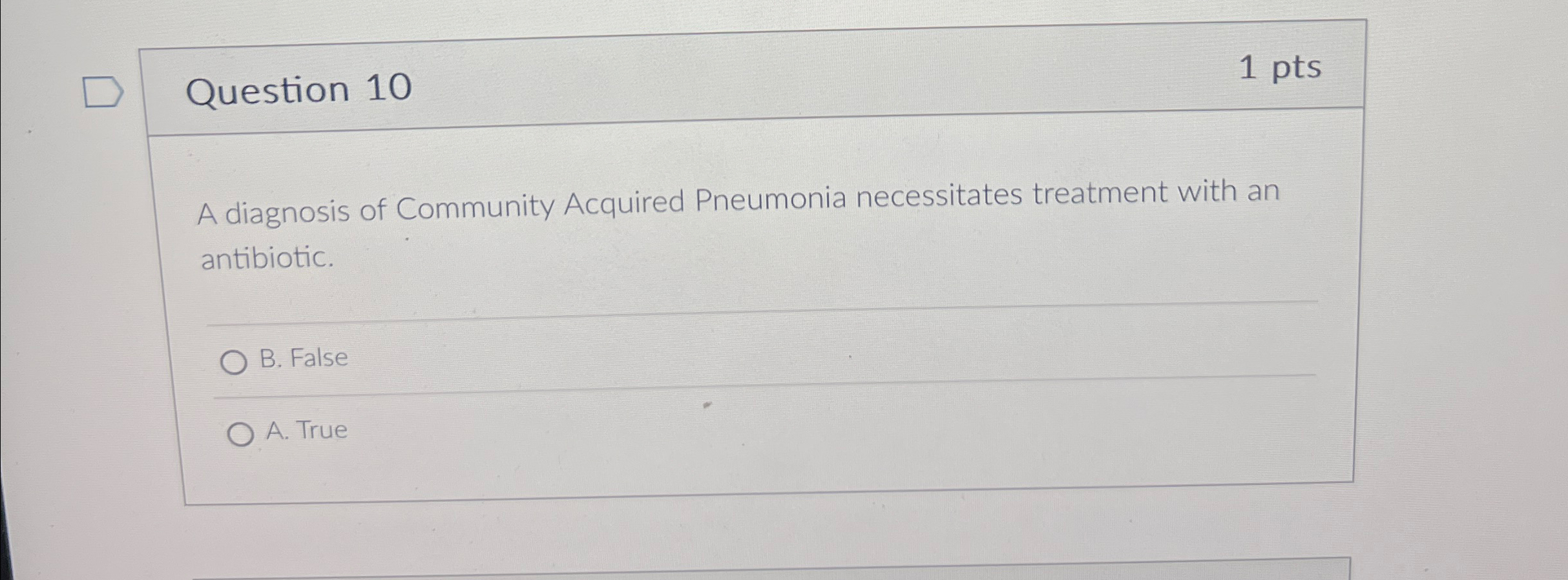 Solved Question 101 ﻿ptsA diagnosis of Community Acquired | Chegg.com