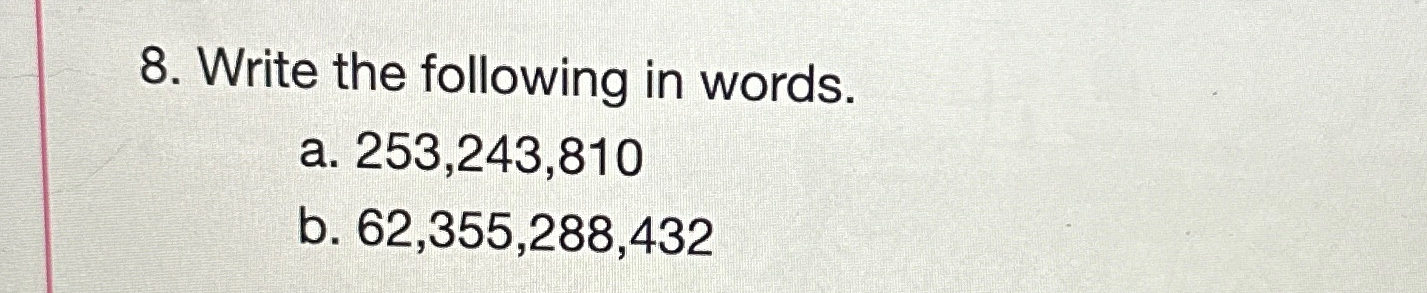 Solved Write the following in | Chegg.com