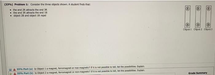 Solved (33\%) Problem 1: Consider the three objects shown. A | Chegg.com