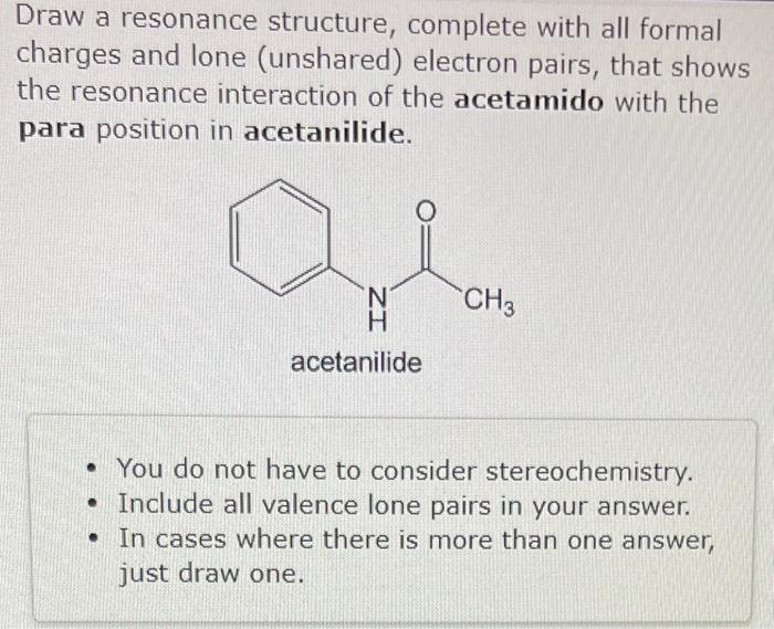 Solved Draw a resonance structure, complete with all formal | Chegg.com