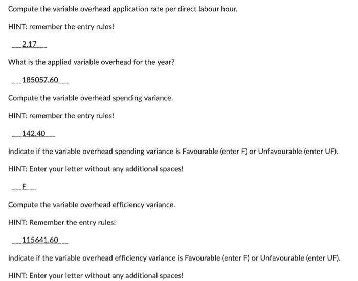 Solved Entry Rules: Round your answer to two (2) decimal | Chegg.com