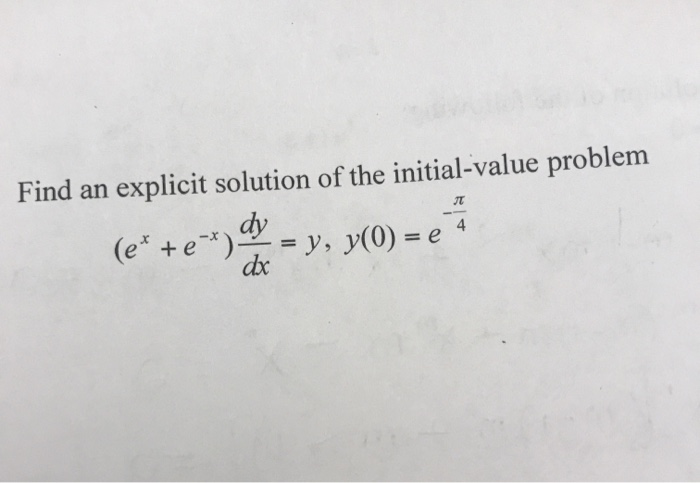Solved Find an explicit solution of the initial-value | Chegg.com