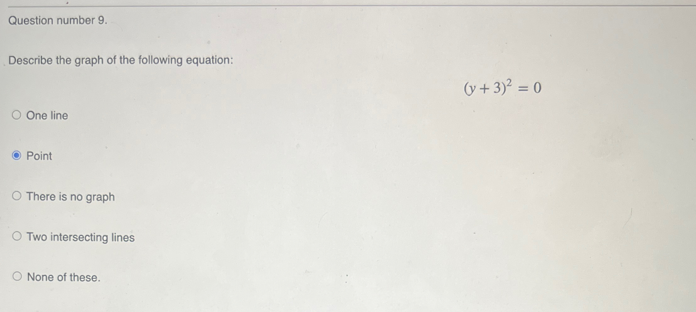 Solved Question number 9.Describe the graph of the following | Chegg.com
