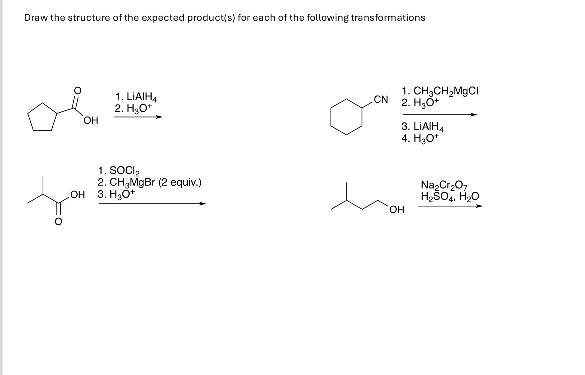[solved] Draw The Structure Of The Expected Product S For