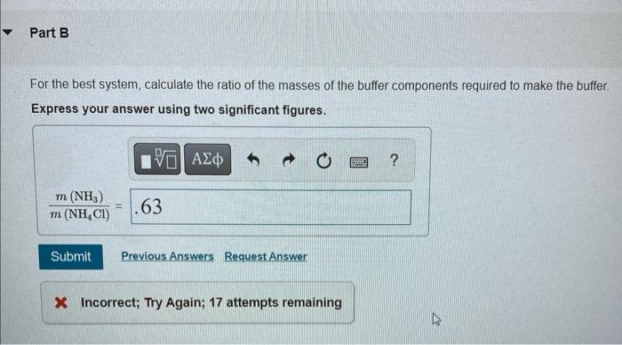 Solved Which of the following buffer systems would be the | Chegg.com
