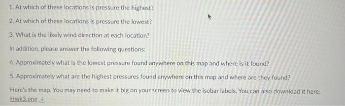 Solved 1. At which of these locations is pressure the | Chegg.com