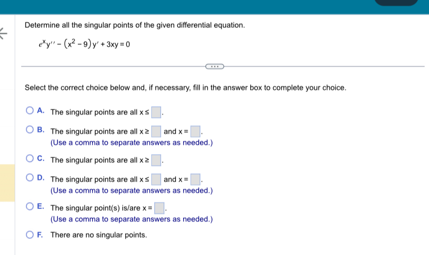 Determine all the singular points of the given | Chegg.com