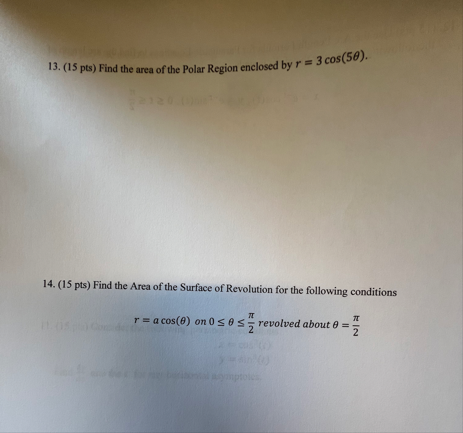 [Solved]: (15 pts) Find the area of the Polar Region enclose