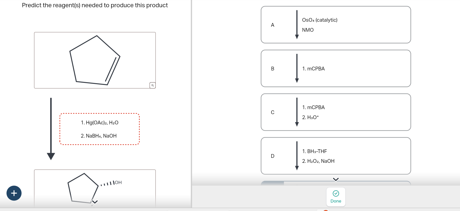 Solved Predict the reagent(s) ﻿needed to ﻿produce this | Chegg.com