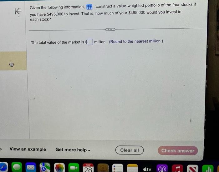 Solved Given the following information, construct a | Chegg.com