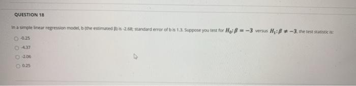 Solved In a simple linear regression model, b (the estimated | Chegg.com