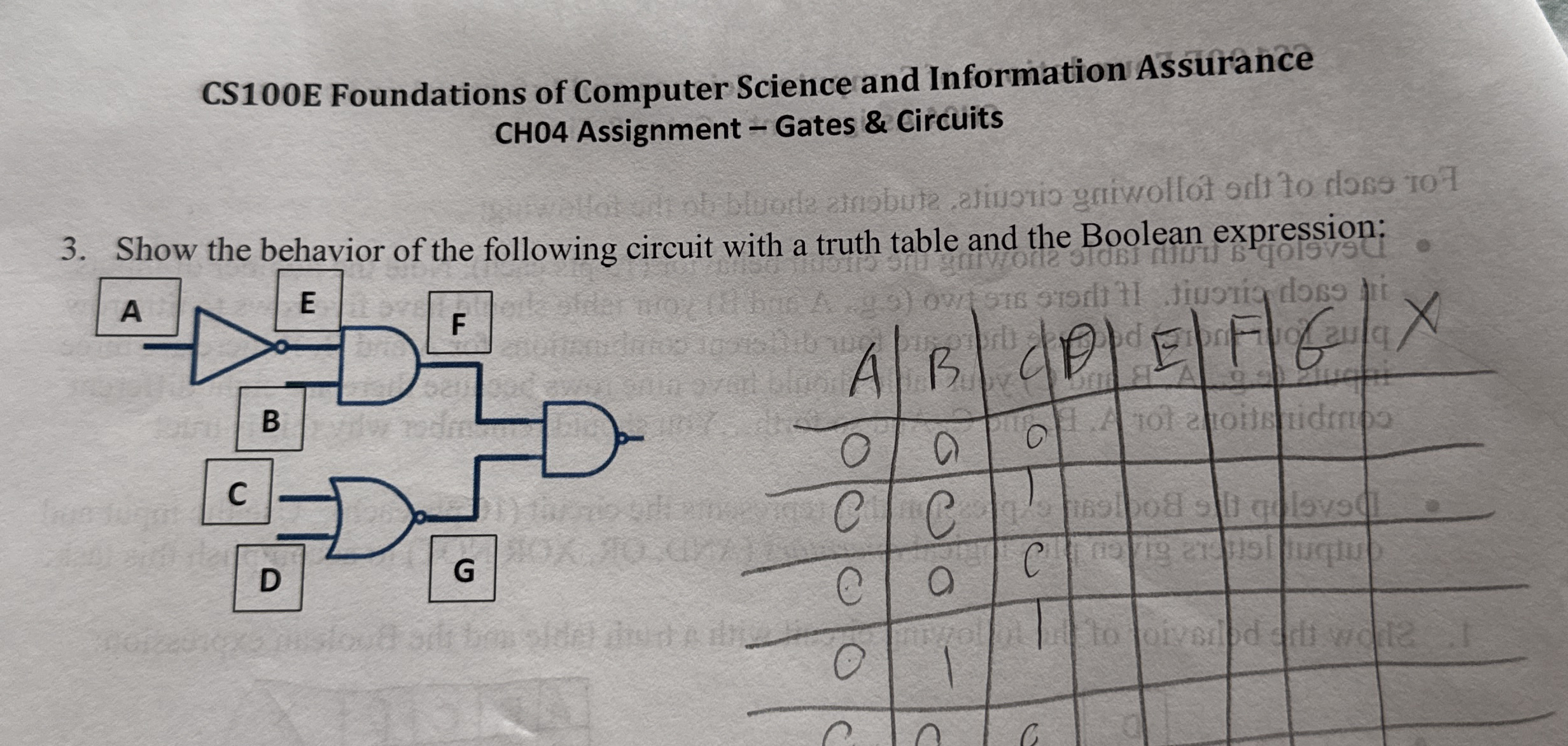 Solved CHO4 ﻿Assignment - ﻿Gates & CircuitsShow the behavior | Chegg.com