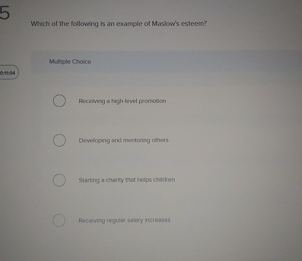 Solved Which of the following is an example of Maslow's | Chegg.com