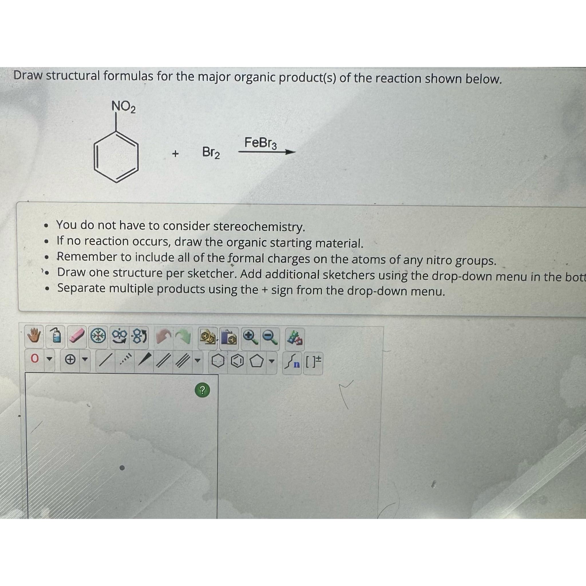 Solved Draw structural formulas for the major organic | Chegg.com