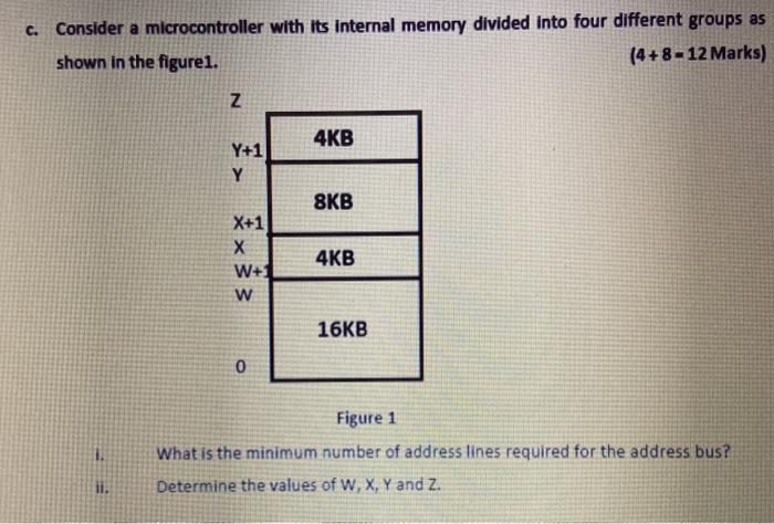 Solved c. Consider a microcontroller with its internal | Chegg.com