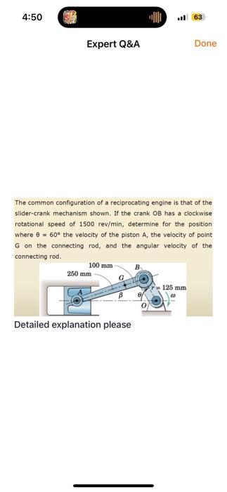 Solved The common configuration of a reciprocating engine is | Chegg.com