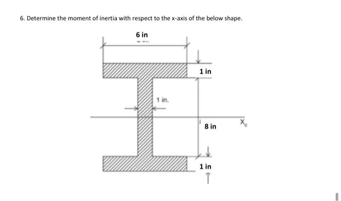 Solved 6. Determine the moment of inertia with respect to | Chegg.com