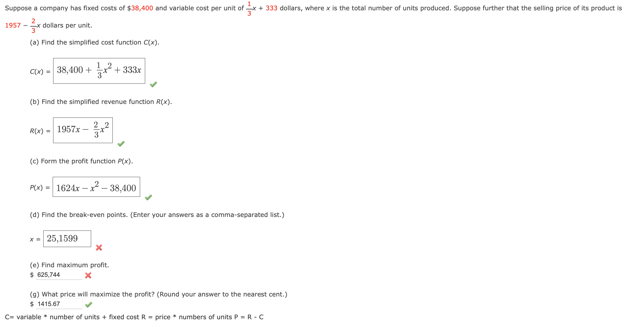 Solved Suppose a company has fixed costs of $38,400 ﻿and | Chegg.com