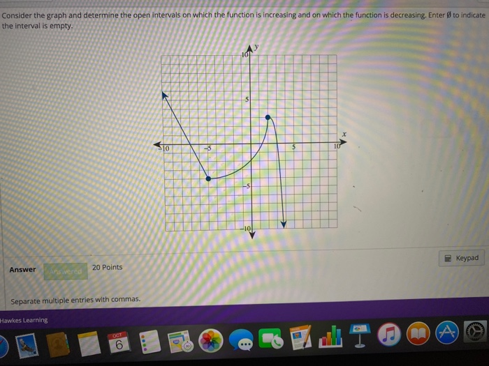 Solved Consider the graph and determine the open intervals | Chegg.com