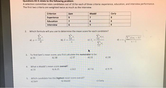 Solved Questions #2-5 relate to the following problem: A | Chegg.com