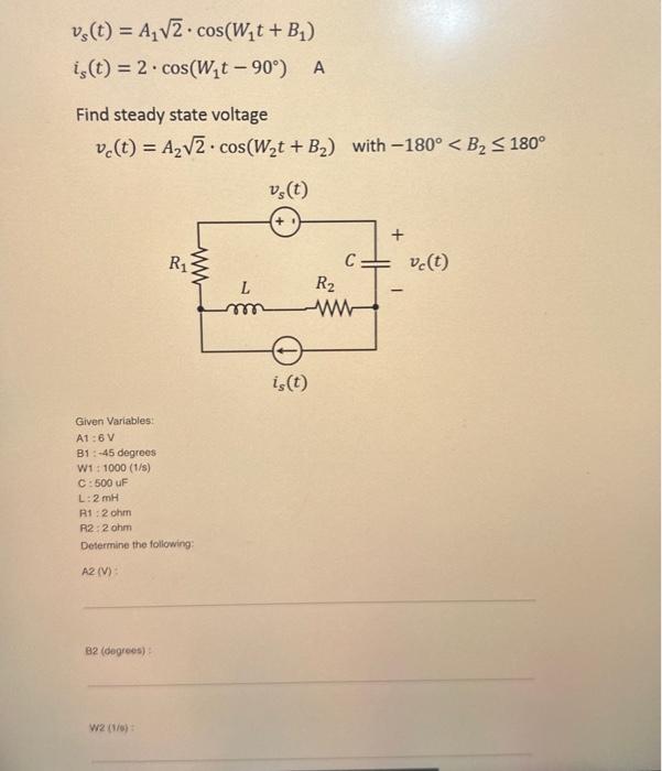 Solved Find the steady-state currents i1(t) and i2(t). | Chegg.com