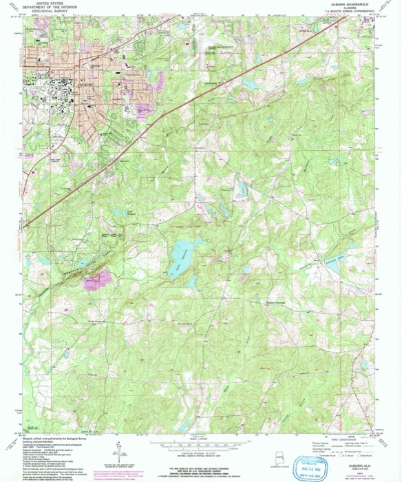 Solved Lab 8 / Topographic Maps The Auburn Quadrangle Using | Chegg.com