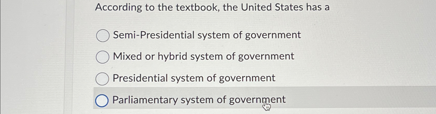 Solved According to the textbook, the United States has | Chegg.com
