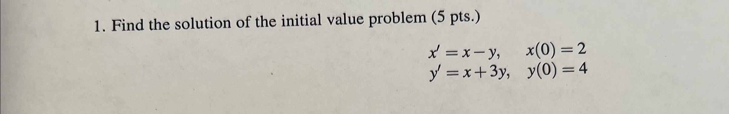 Solved Find the solution of the initial value problem | Chegg.com