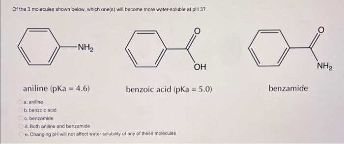 Solved H-O H The structure of benzoic acid (pKa= 5.0) is | Chegg.com