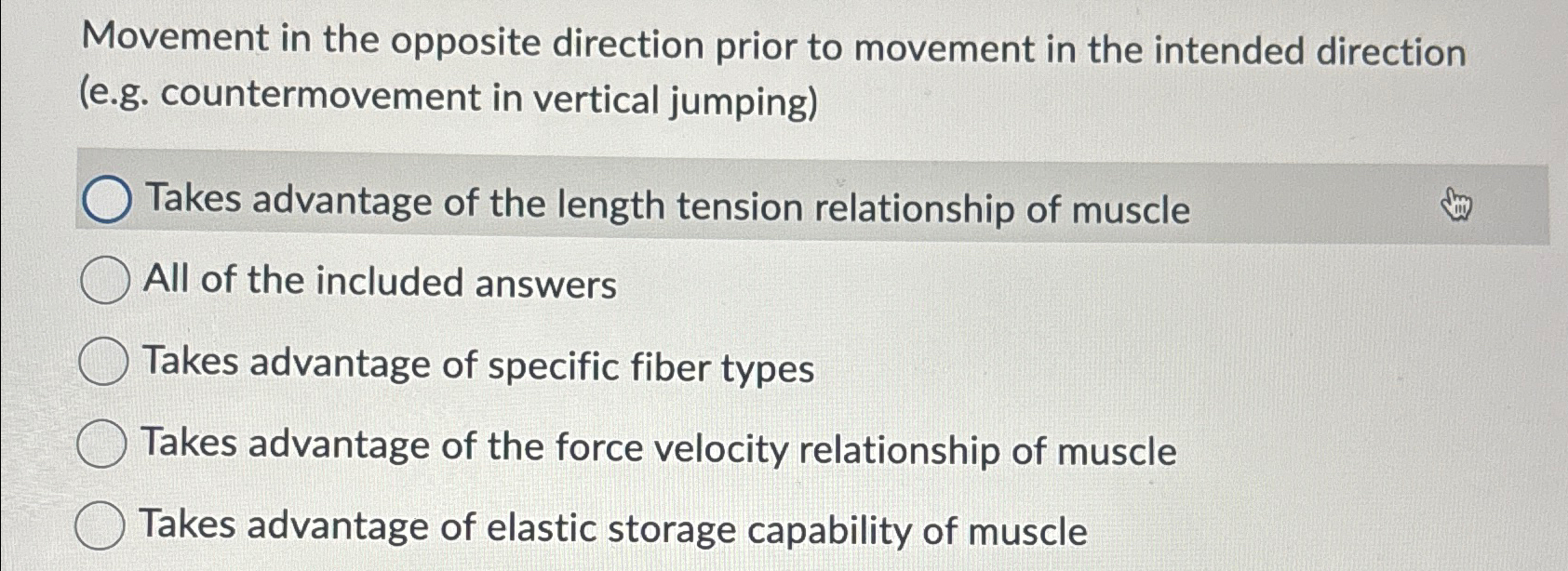 Solved Movement in the opposite direction prior to movement | Chegg.com