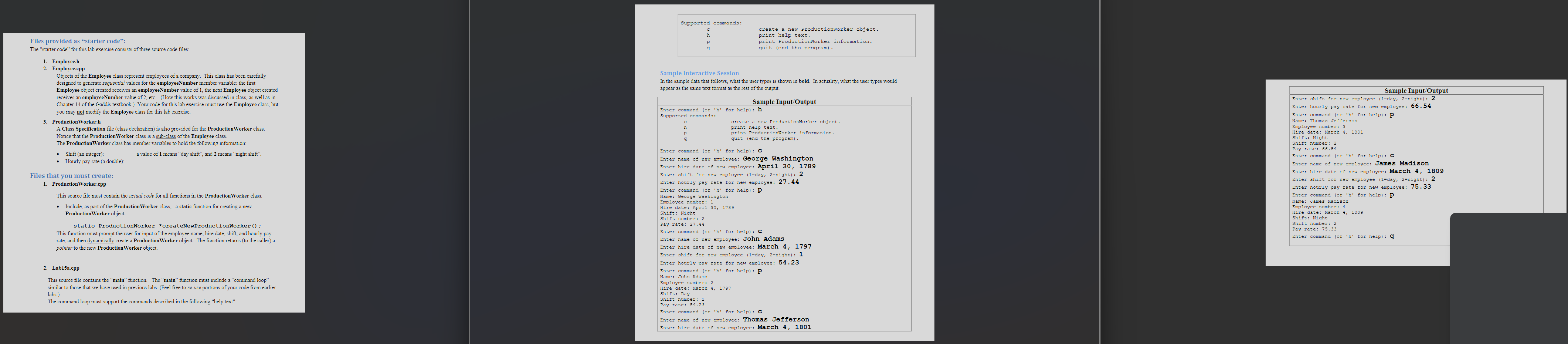 Solved Files provided as “starter code”:The “starter code” | Chegg.com