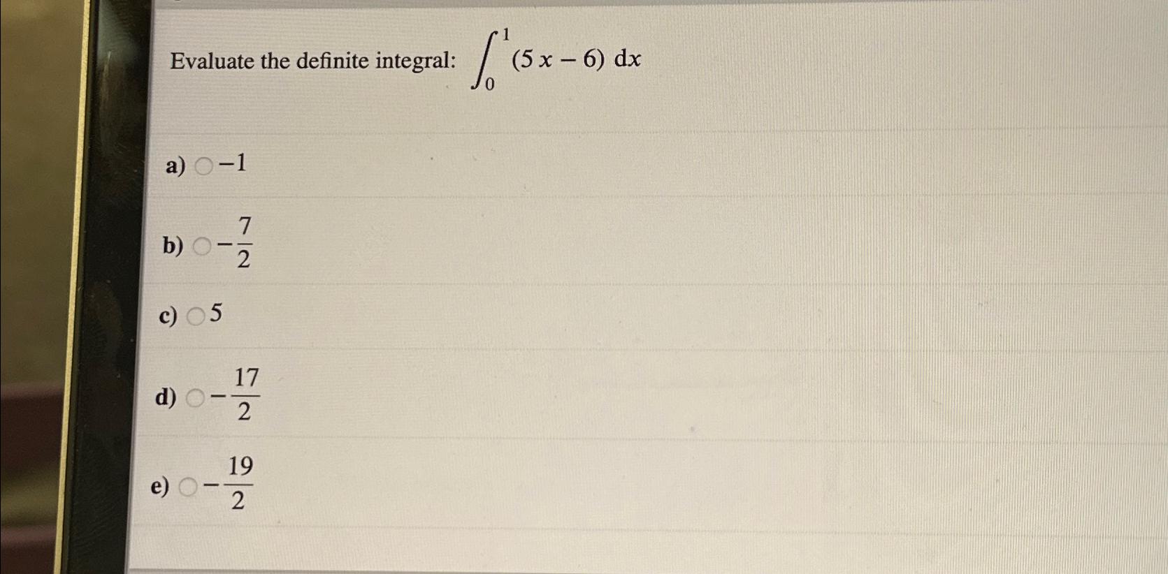 Solved Evaluate the definite integral: | Chegg.com