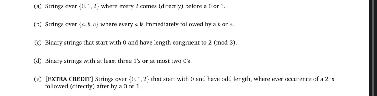 Solved Constructing Regular Expressions (Online) [20 | Chegg.com