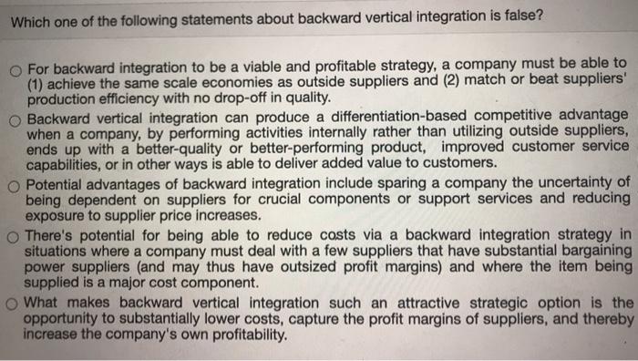 Solved Broad differentiation strategies generally work best | Chegg.com