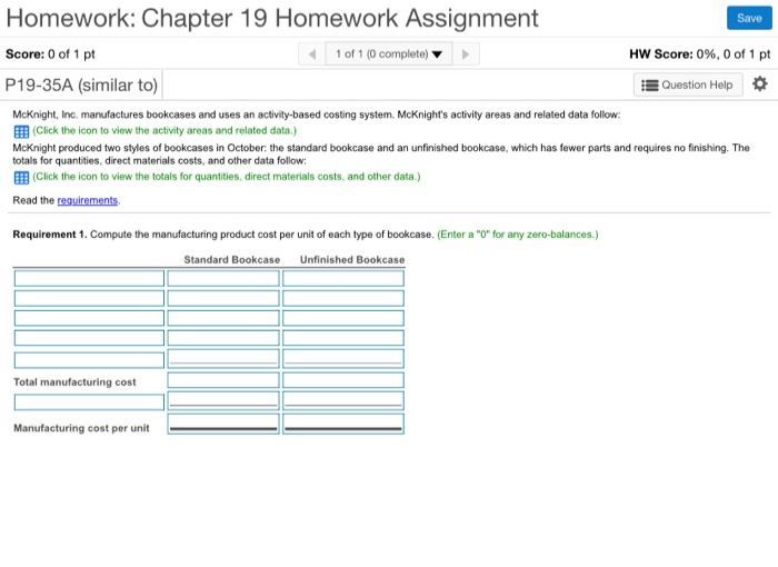 Solved Homework Chapter 19 Homework Assignment Save Score