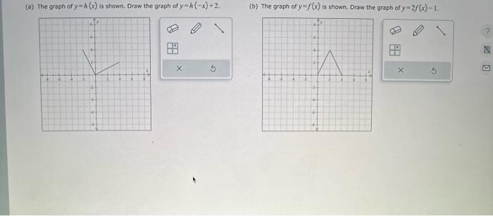 Solved (a) The graph of y=h(x) is shown. Draw the graph of | Chegg.com