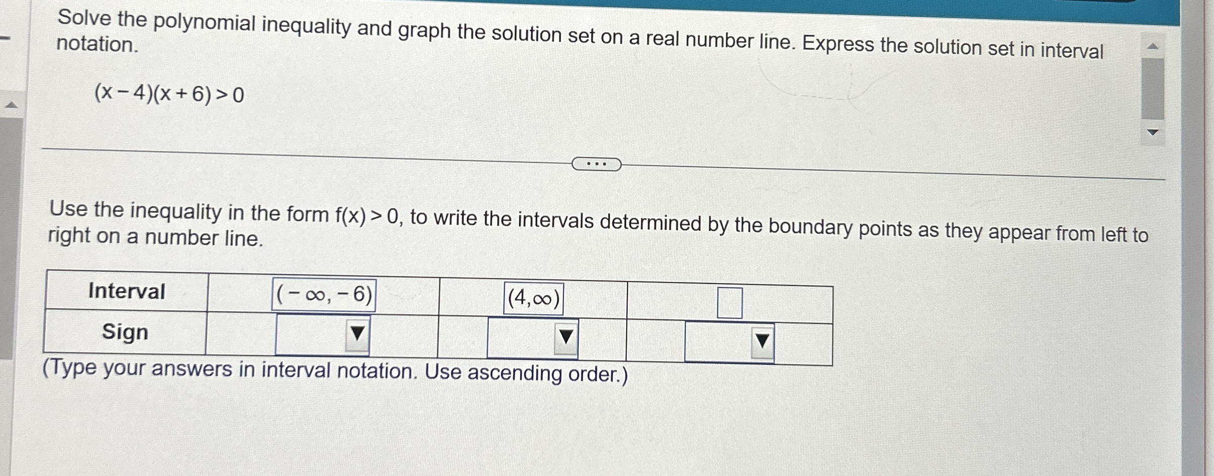Solved by an EXPERT Solve the polynomial inequality and graph the | Chegg.com