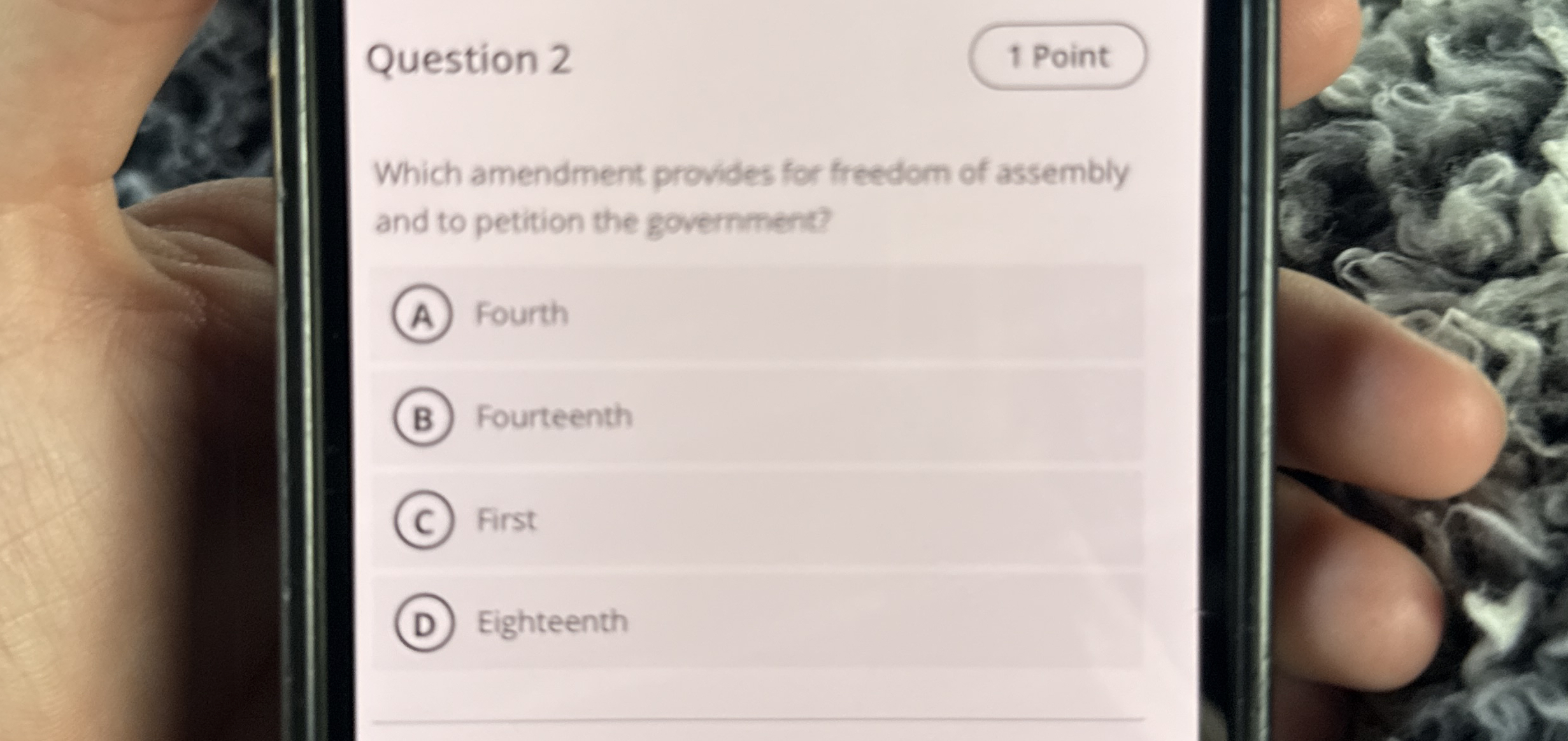 Solved Question 2Which amendment provides for freedom of | Chegg.com