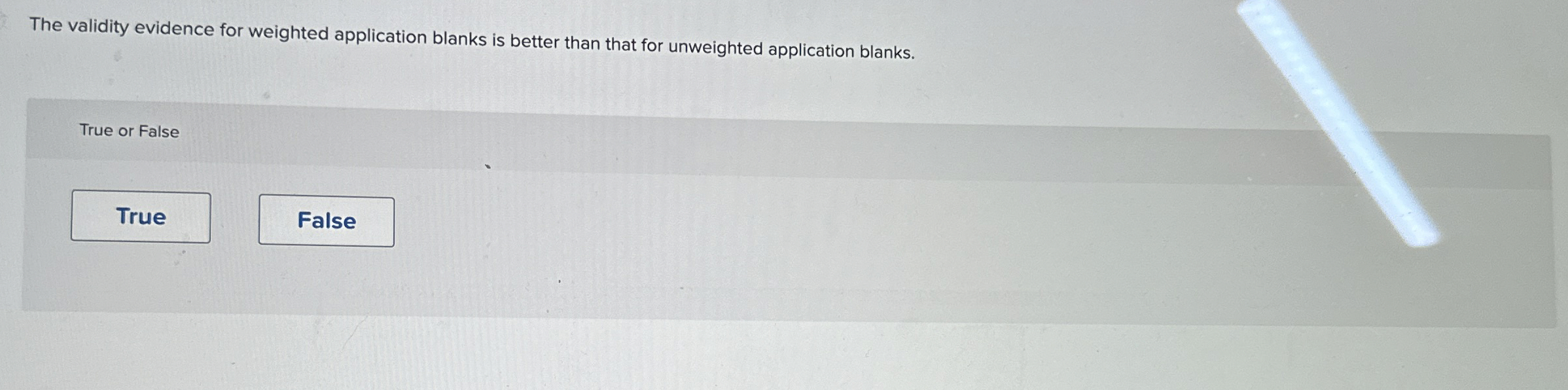 Solved The validity evidence for weighted application blanks | Chegg.com