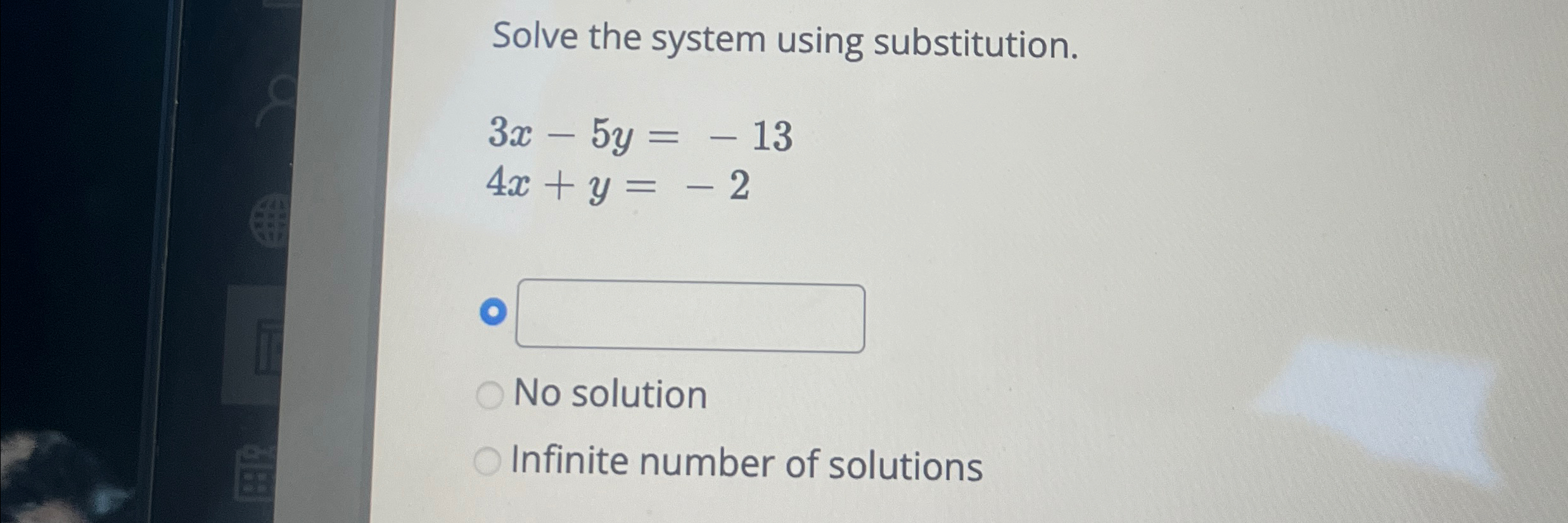 Solved Solve the system using | Chegg.com