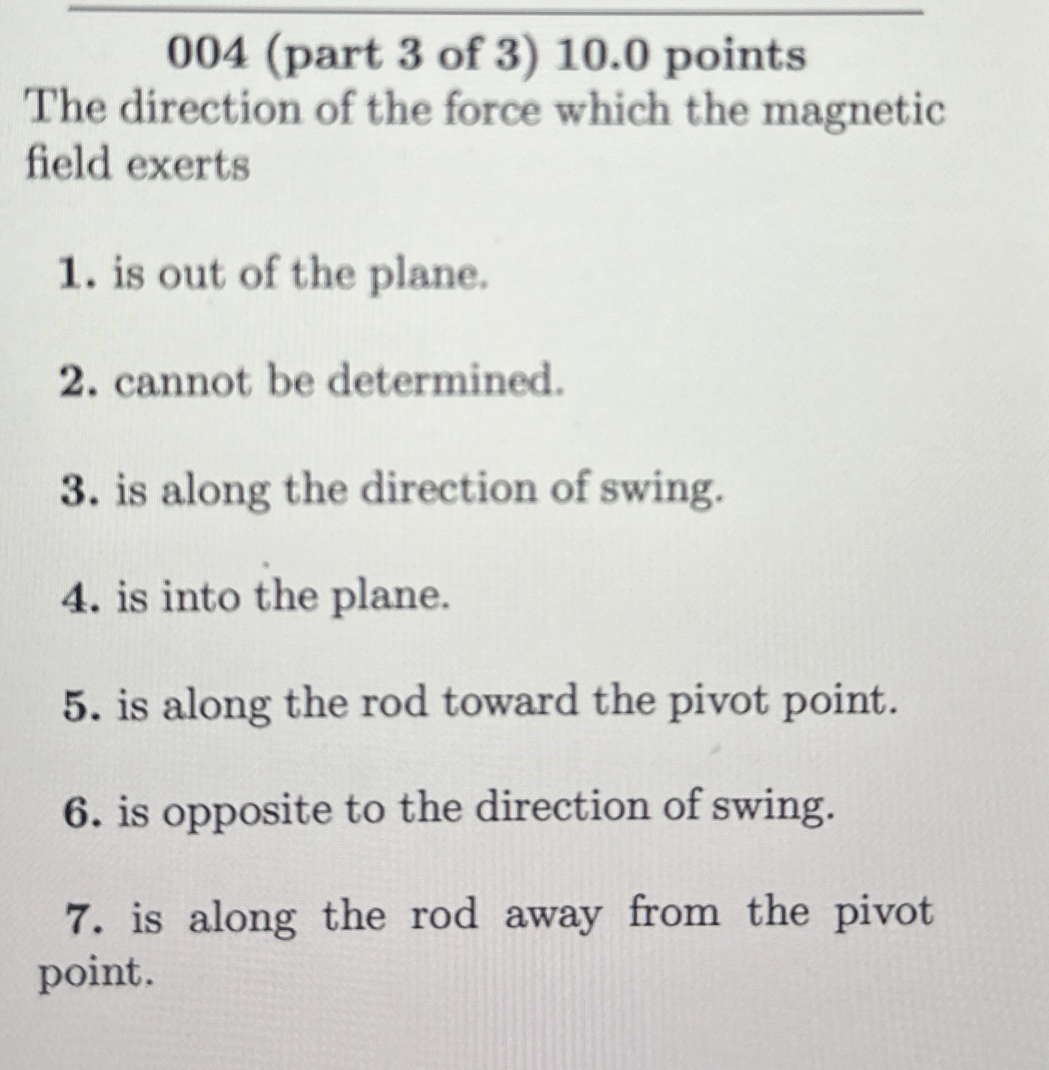 Solved 002 (part 1 ﻿of 3 ) 10.0 ﻿pointsA pendulum consists | Chegg.com