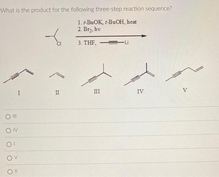 Solved What is the product for the following three-step | Chegg.com