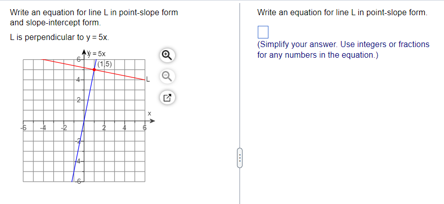 Solved Write an equation for line L ﻿in point-slope | Chegg.com