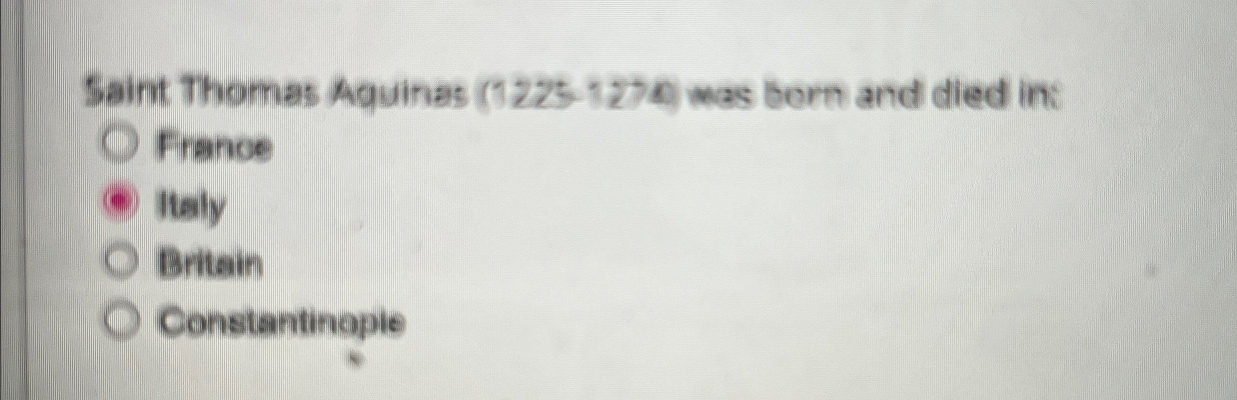 Solved Saint Thomas Aquinas ( 125-1276 ) ﻿was born and died | Chegg.com