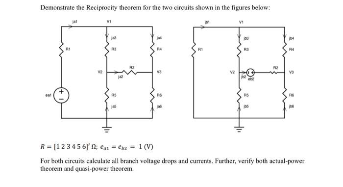 Solved Demonstrate the Reciprocity theorem for the two | Chegg.com