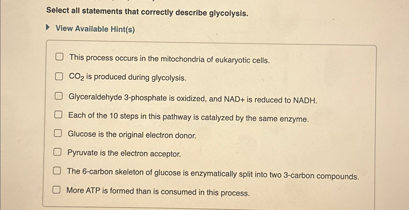 Solved Select all statements that correctly describe | Chegg.com