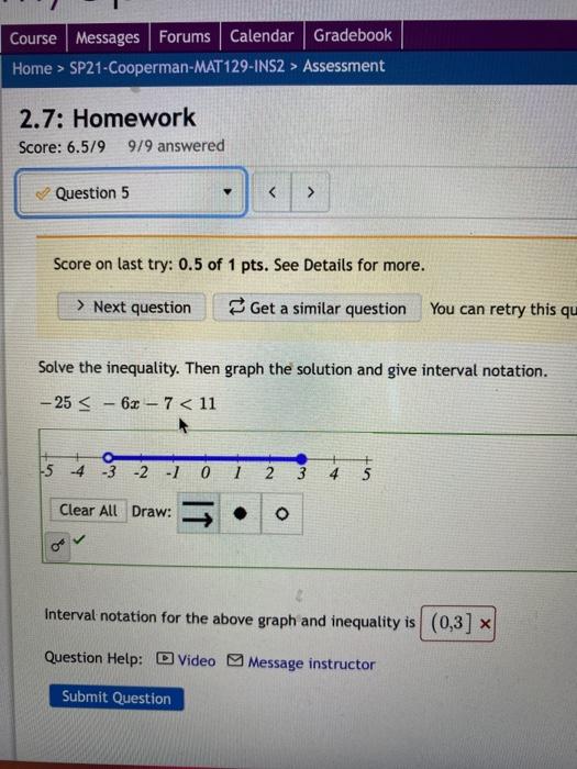 Solved Course Messages Forums Calendar Gradebook Home > | Chegg.com