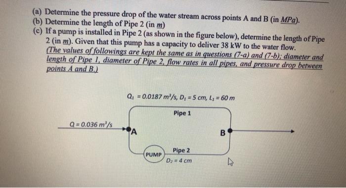 Solved 7. Water flows through a parallel piping network that | Chegg.com