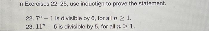 Solved In Exercises 1-12, using induction, verify that each | Chegg.com